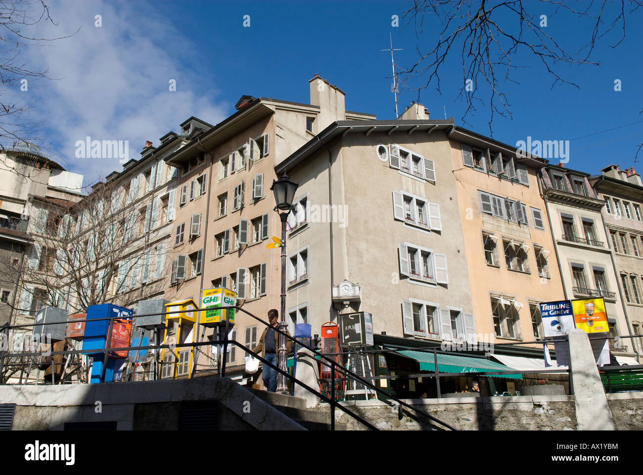 old town buildings, geneva, switzerland Stock Photo - Alamy
