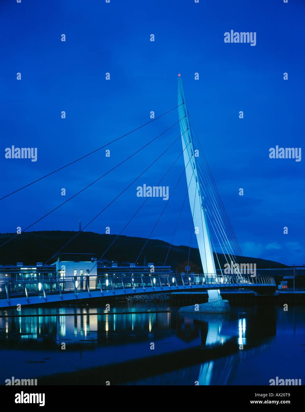 SAIL BRIDGE, WILKINSON EYRE, SWANSEA, UNITED KINGDOM Stock Photo - Alamy