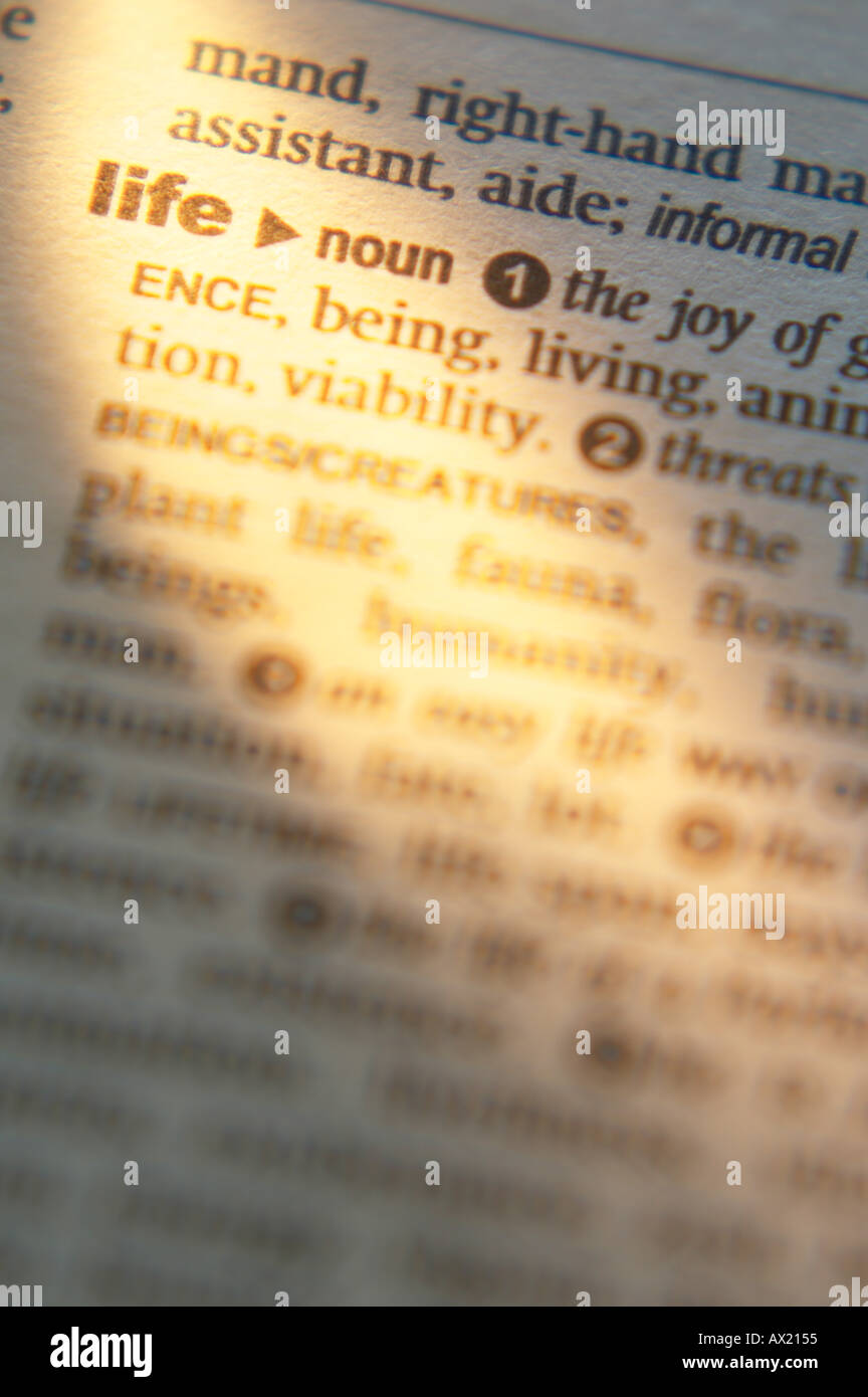 Definition of life hi-res stock photography and images - Alamy