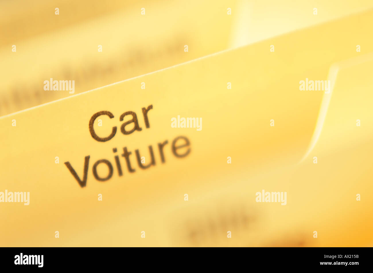 Car papers folder BE Stock Photo - Alamy