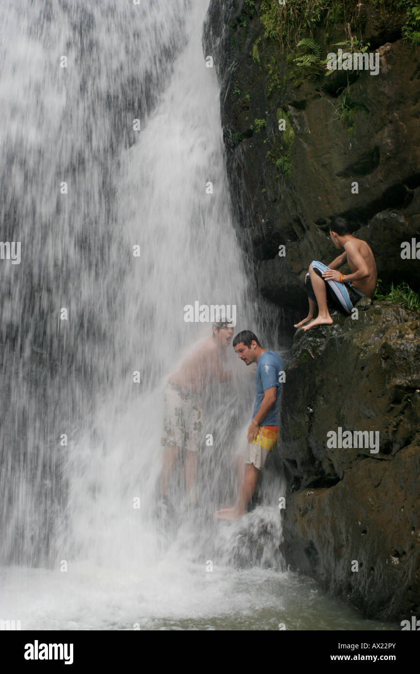 Cascada La Mina waterfall El Yunque rain forest Stock Photo - Alamy