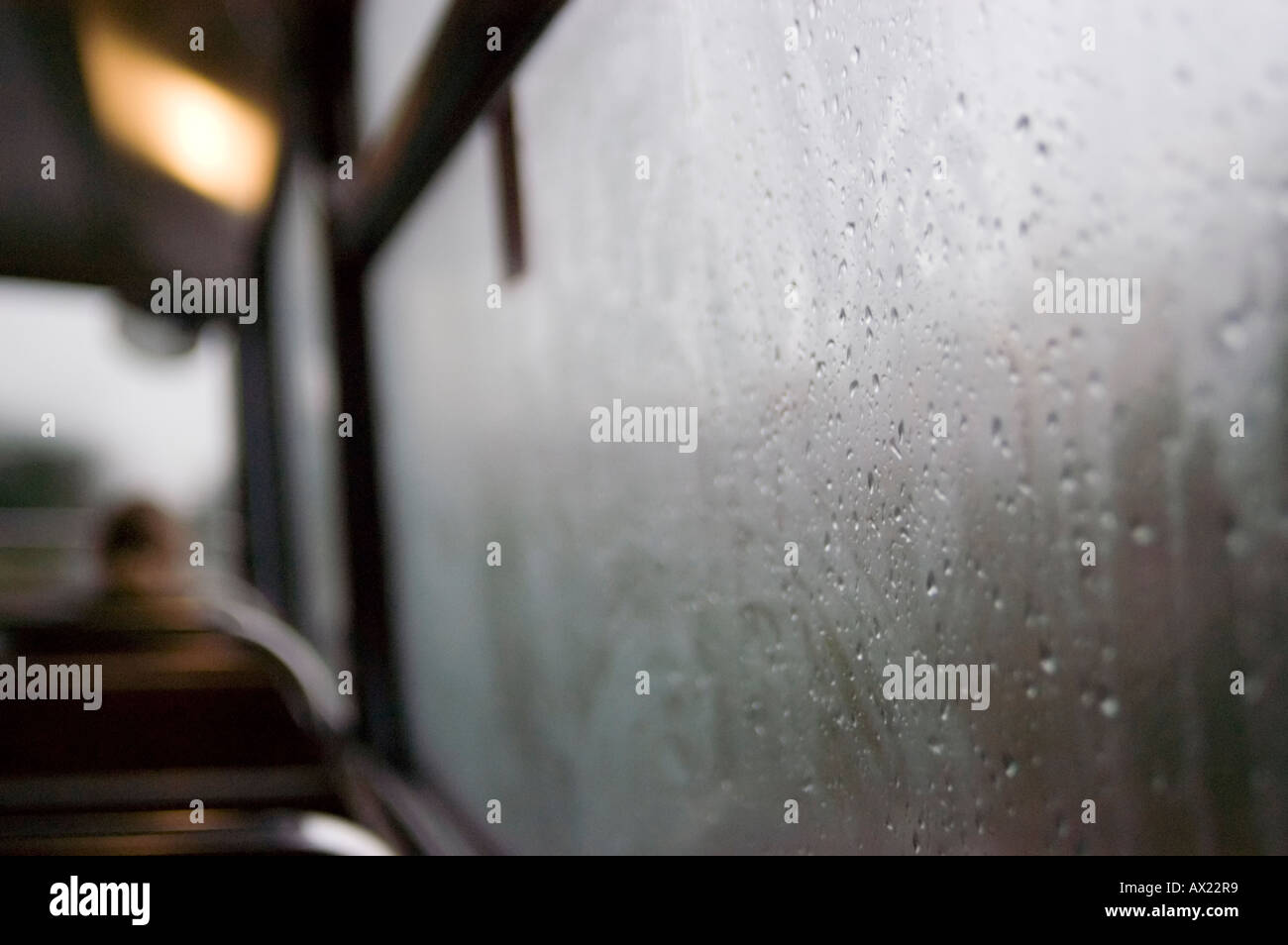 A bus journey on a cold wet day in blackpool Stock Photo - Alamy