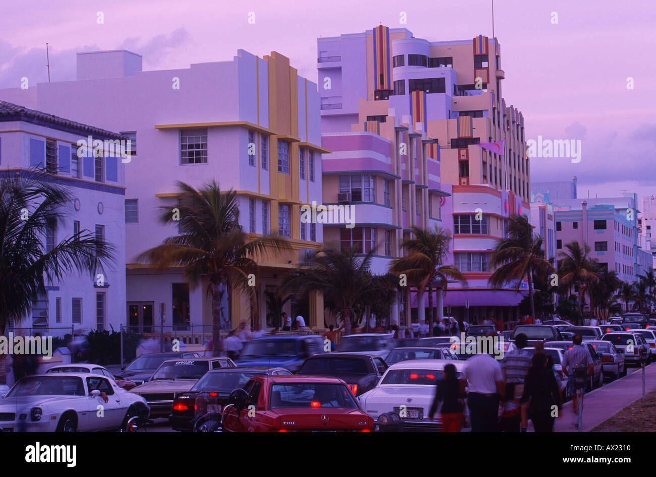 USA Florida Miami beach art deco buildings Stock Photo - Alamy