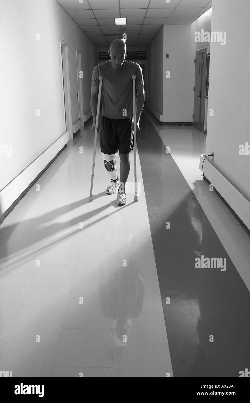 Patient walking Black and White Stock Photos & Images - Alamy