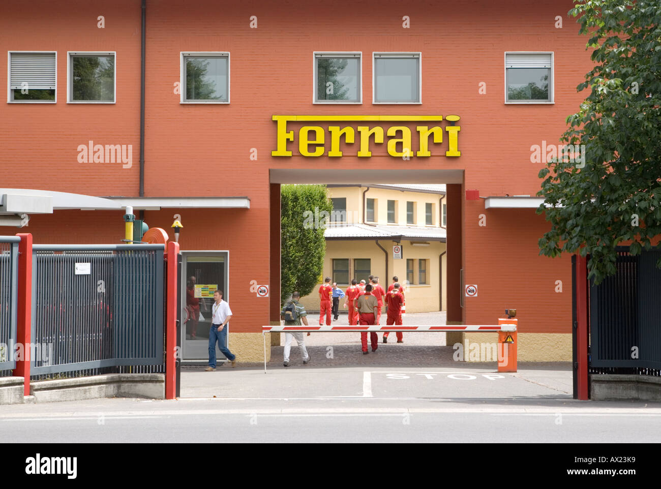 Workers walking into the Ferrari factory Maranello Italy Stock Photo ...