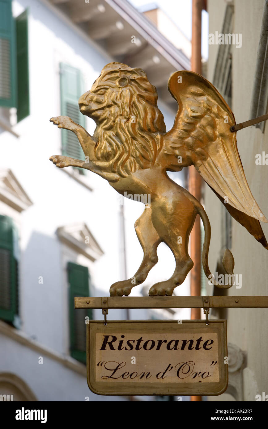 Golden lion sign Riva del Garda Lake Garda Veneto Italy Stock Photo - Alamy