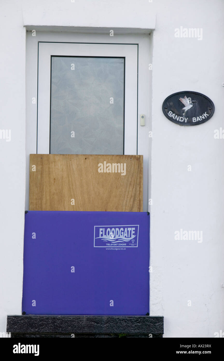 Flooding at Sandside near Arnside UK caused by high spring tides and ...