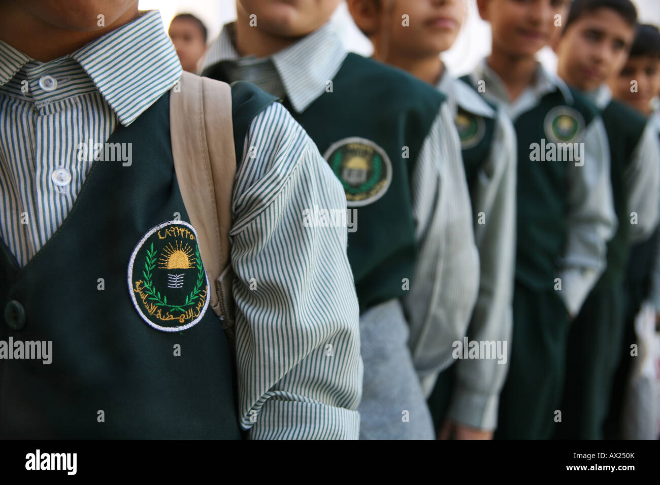 Close up of a school uniform worn in Amman Many Iraqi refugees have ...