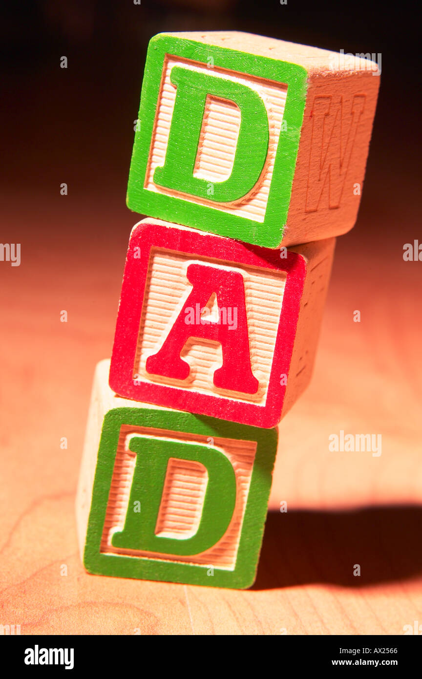 Letters spelling dad hi-res stock photography and images - Alamy