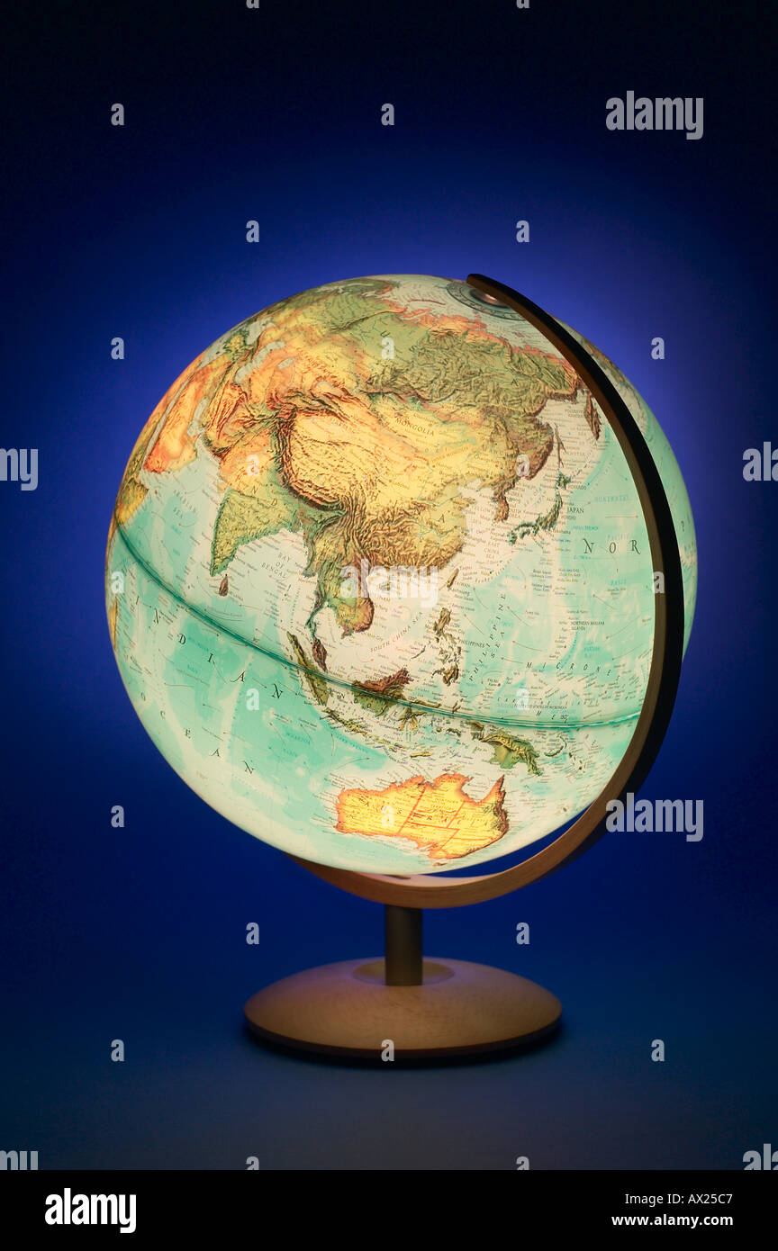 Map Of The World Lit Up High Resolution Stock Photography and Images ...