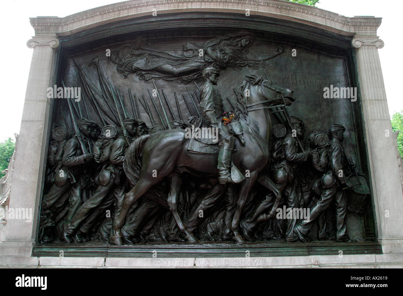 Memorial to Robert Shaw Slave Abolitionist Boston Massachusetts Stock ...