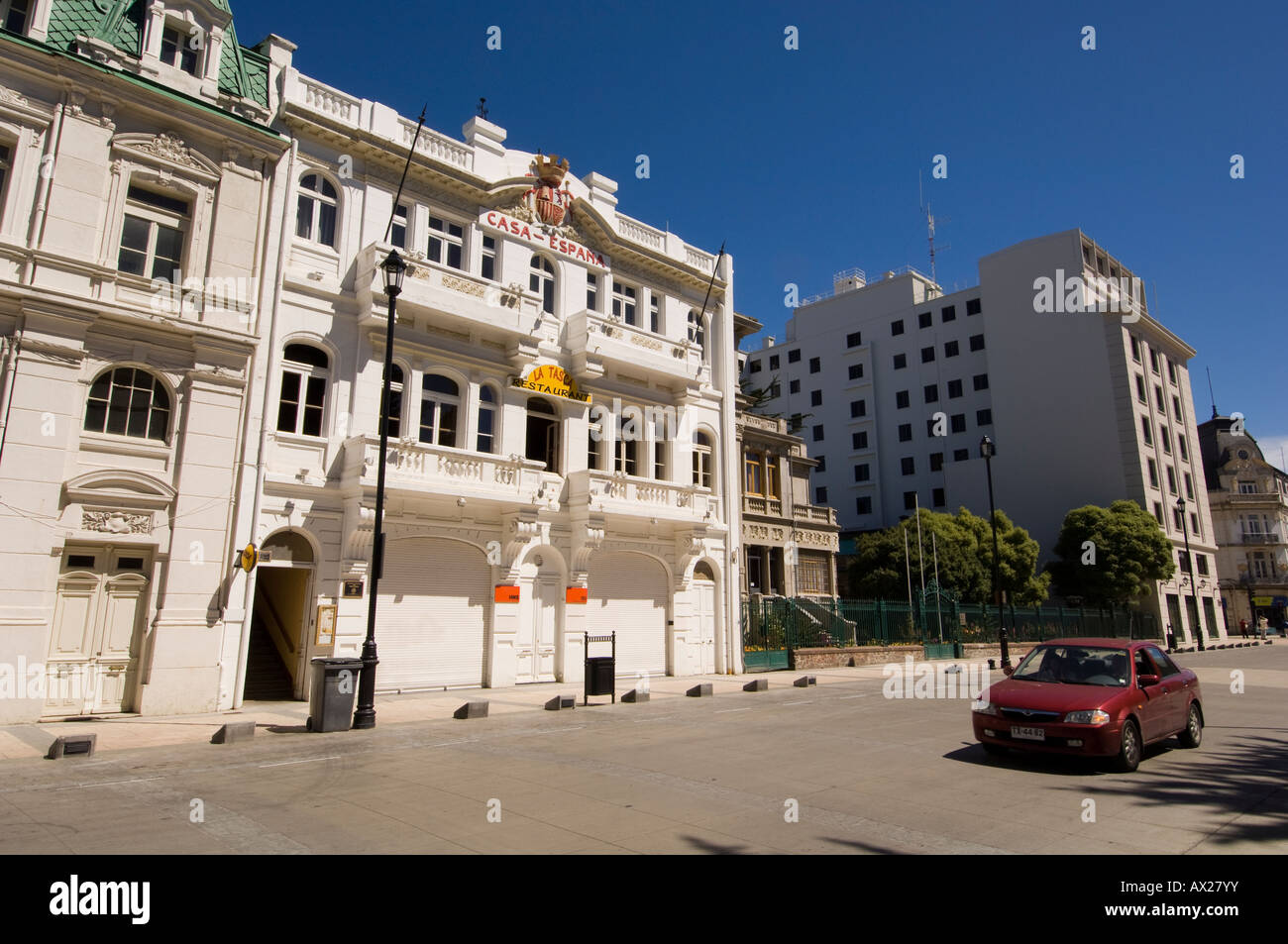 Chile Patagonia Punta Arenas Main Square Stock Photo - Alamy