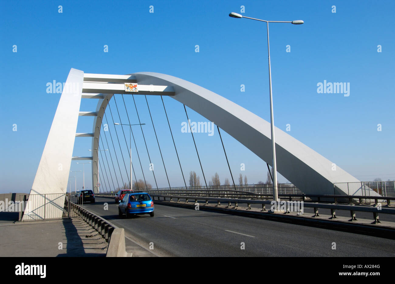 Bridge over River Usk at Newport South Wales UK EU Stock Photo - Alamy