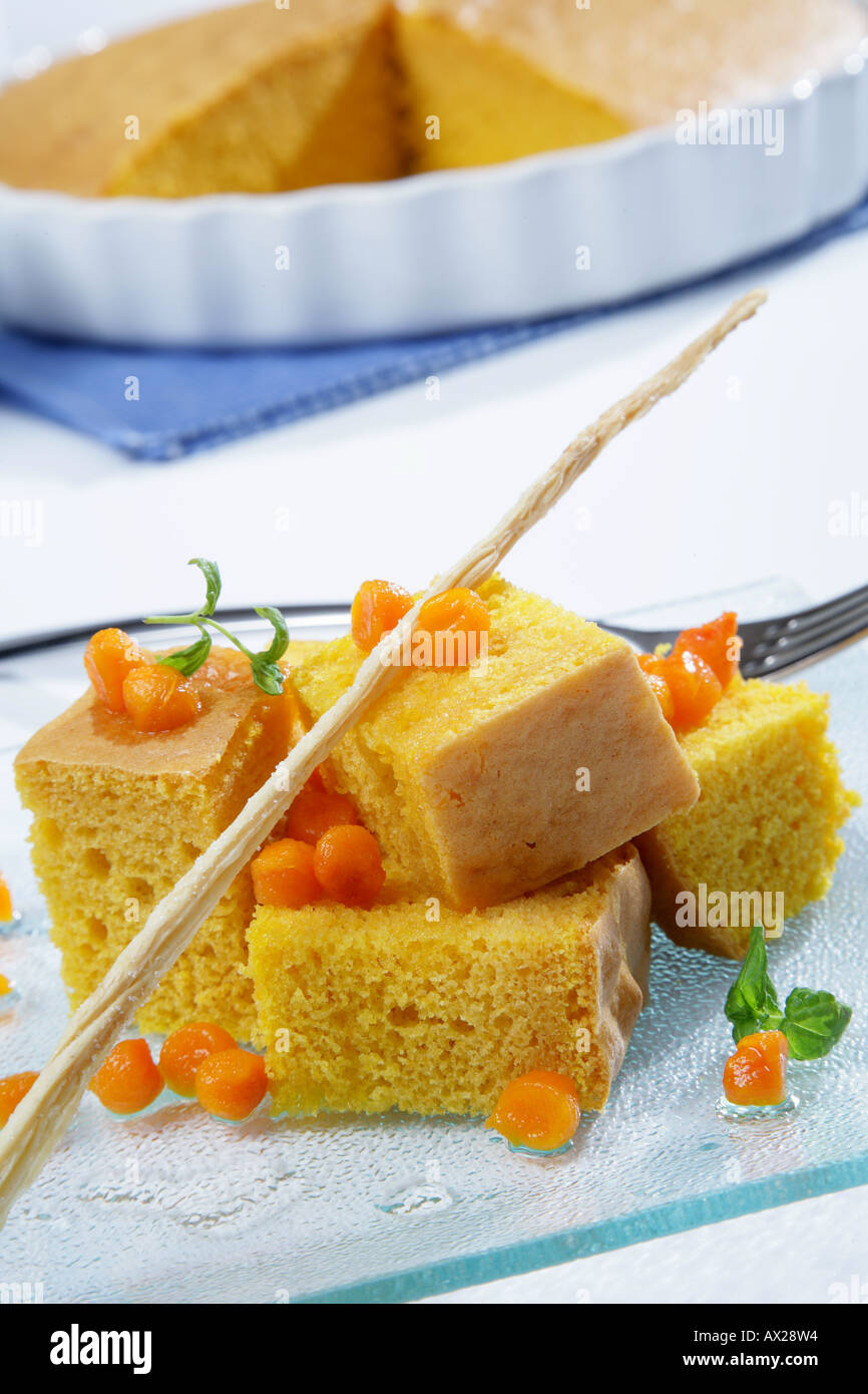 Pumpkin sponge cake Stock Photo - Alamy