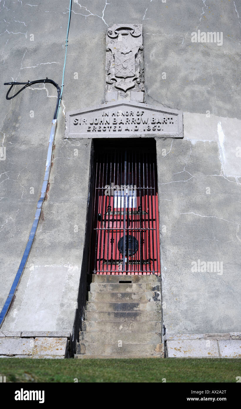 Entrance. Monument to Sir John Barrow on Hoad Hill, Ulverston, Cumbria ...
