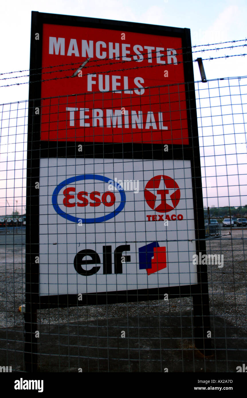 Manchester fuel terminal Stock Photo - Alamy