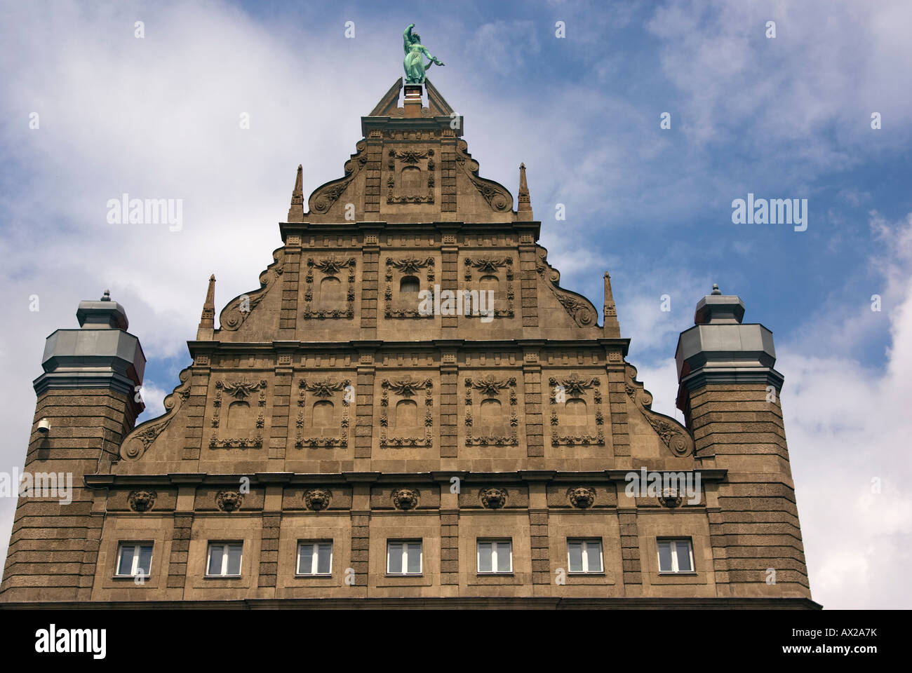 Top of a Nicolaus Copernicus University building in Torun, Poland, the ...