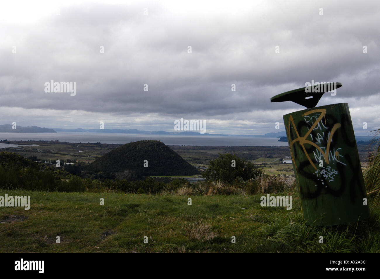 Road Layby Central Plateau North Island Stock Photo - Alamy