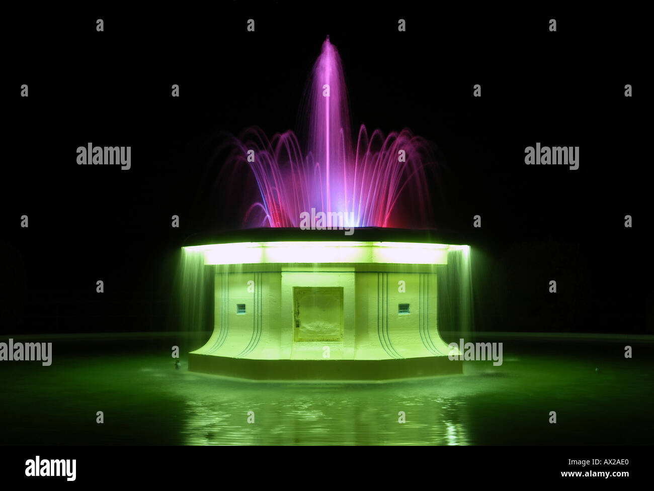 Fountain napier night hi-res stock photography and images - Alamy