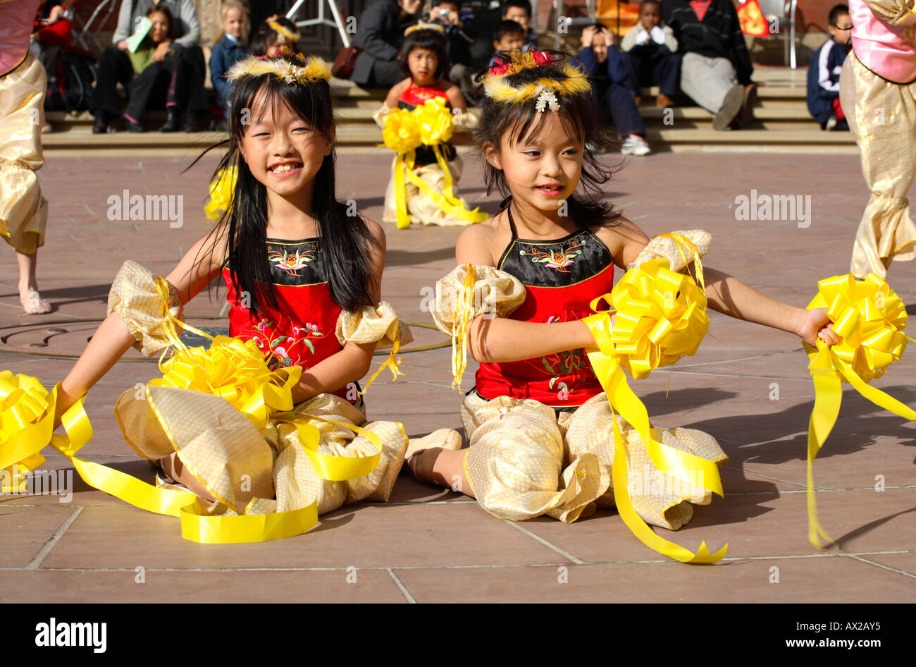 Young Chinese dancers performing at the Chinese Mid-Autumn Festival, V ...