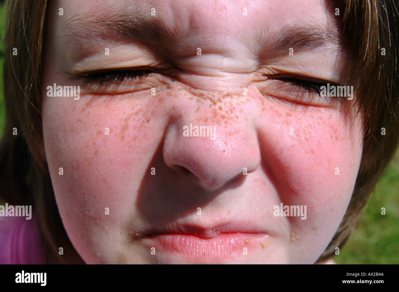 Face scrunch hi-res stock photography and images - Alamy