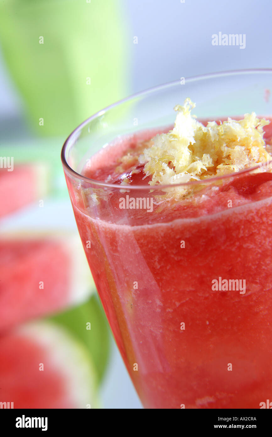 Watermelon and ginger juice Stock Photo - Alamy