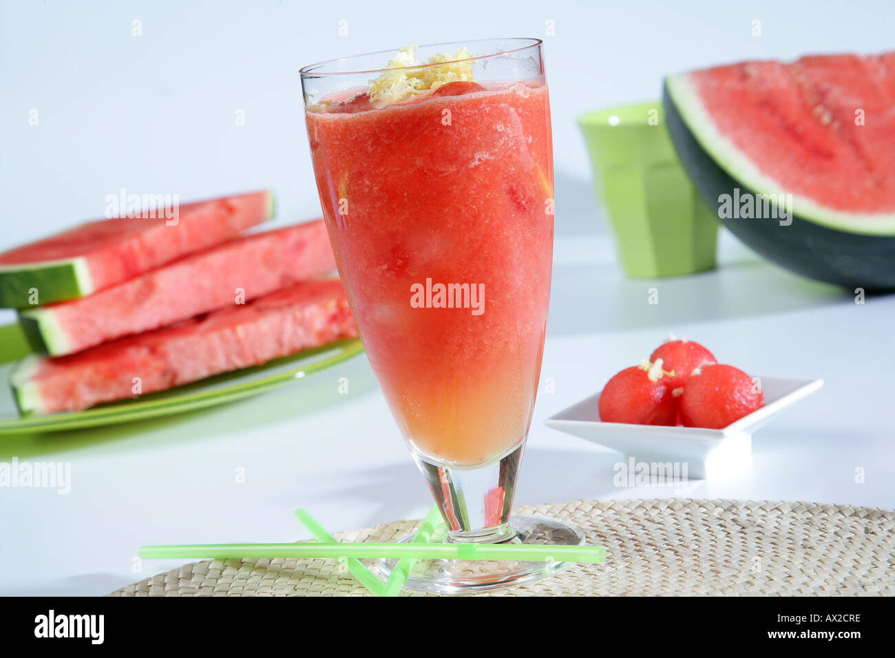 Watermelon and ginger juice Stock Photo - Alamy