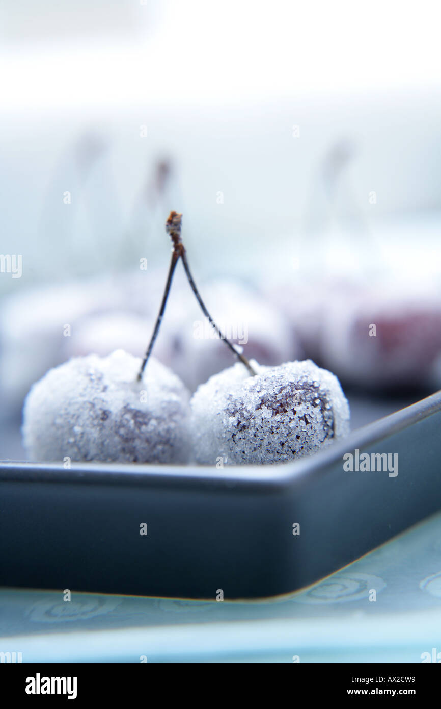 Sugar covered cherries Stock Photo - Alamy