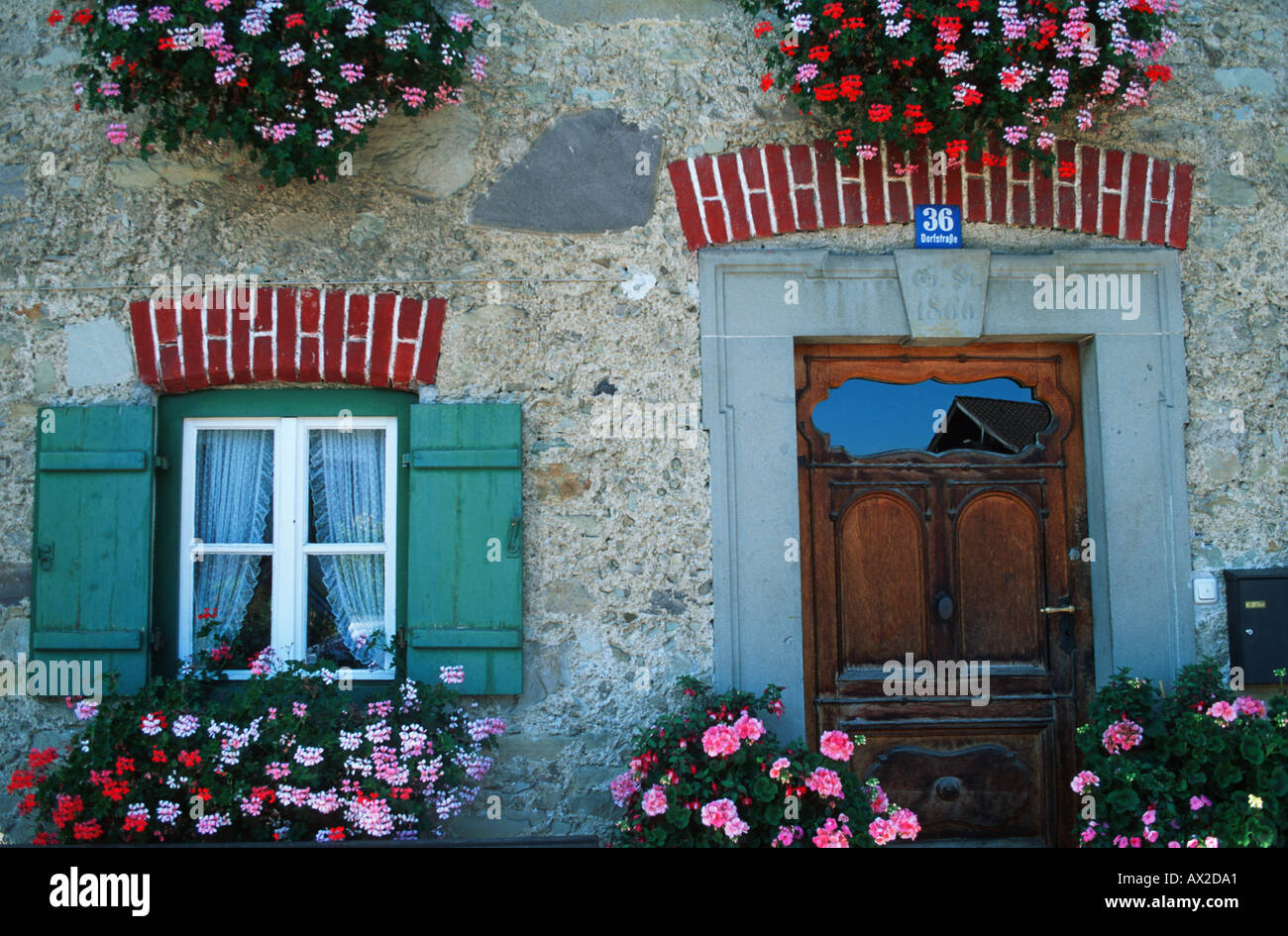 Bavaria flower boxes by windows hi-res stock photography and images - Alamy