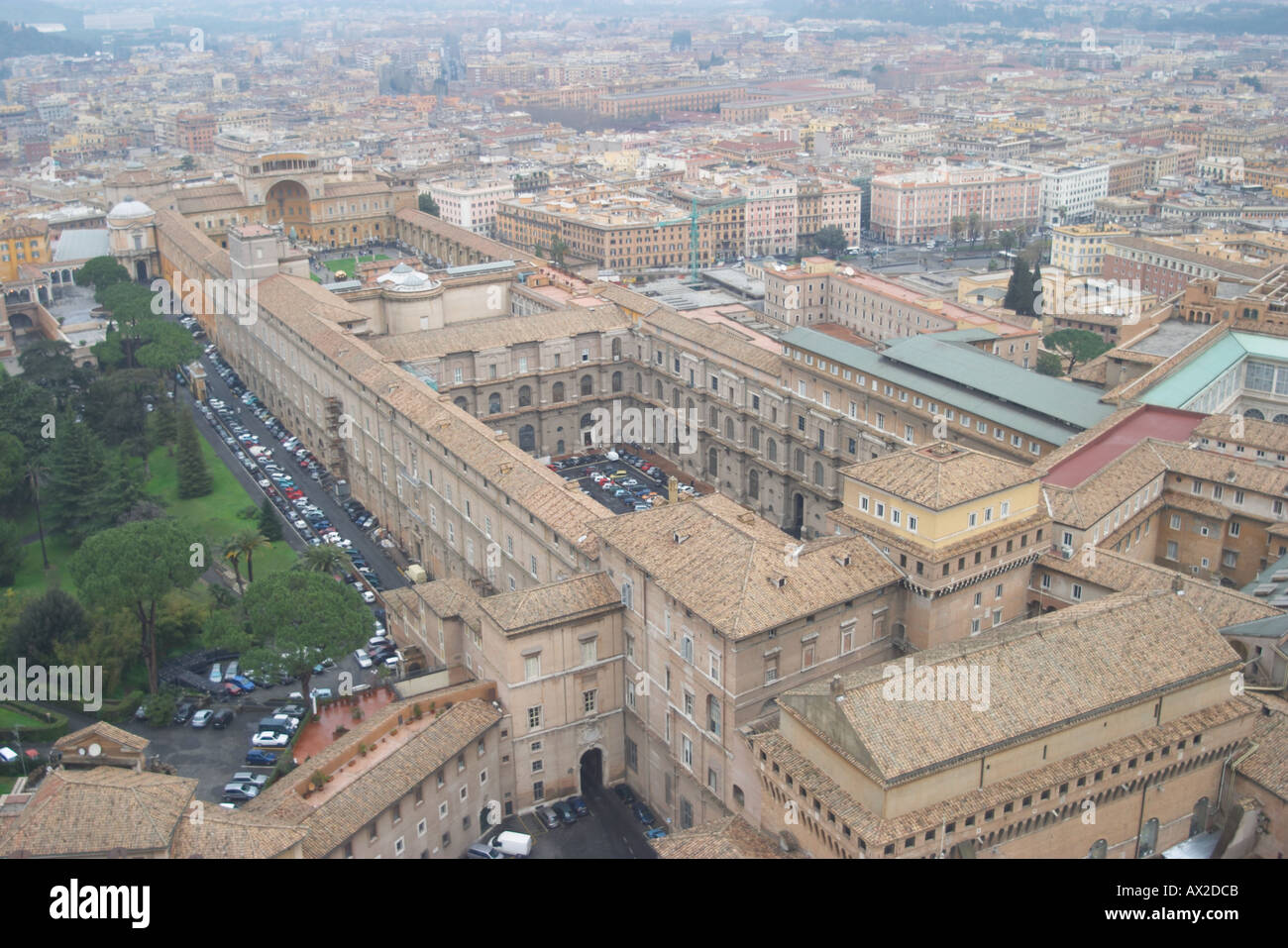 The Vatican Museum building as seen from the dome of Basilica San ...