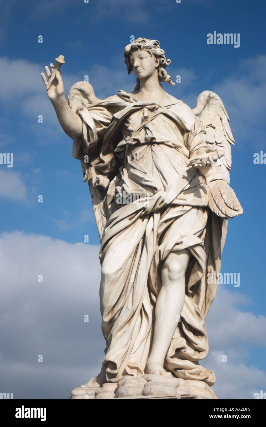 Angels on the Sant Angelo bridge Rome Stock Photo - Alamy