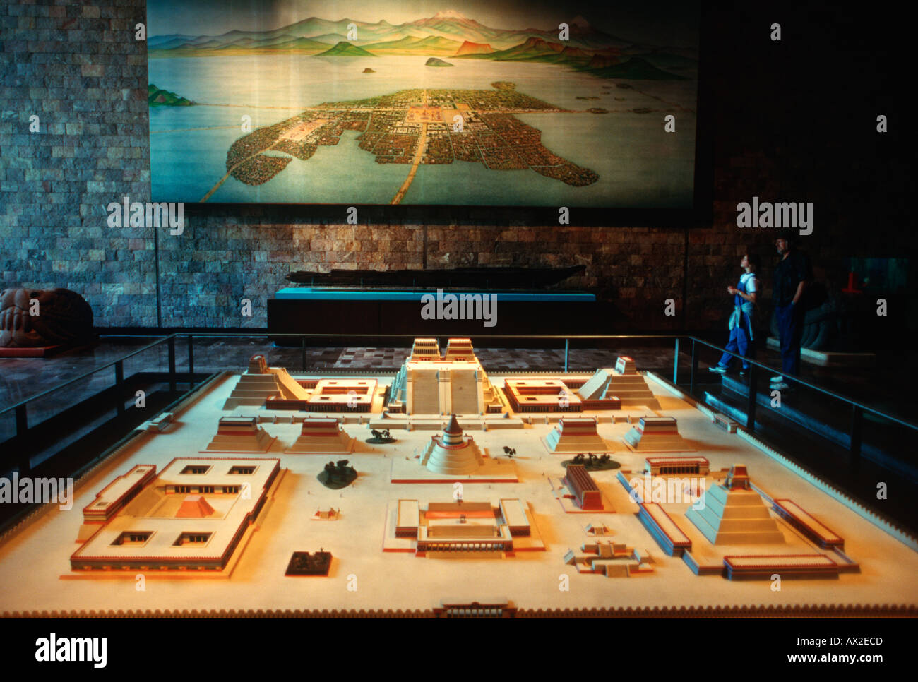 Mexico City Museum of Anthropology scale model of aztec city on site of ...