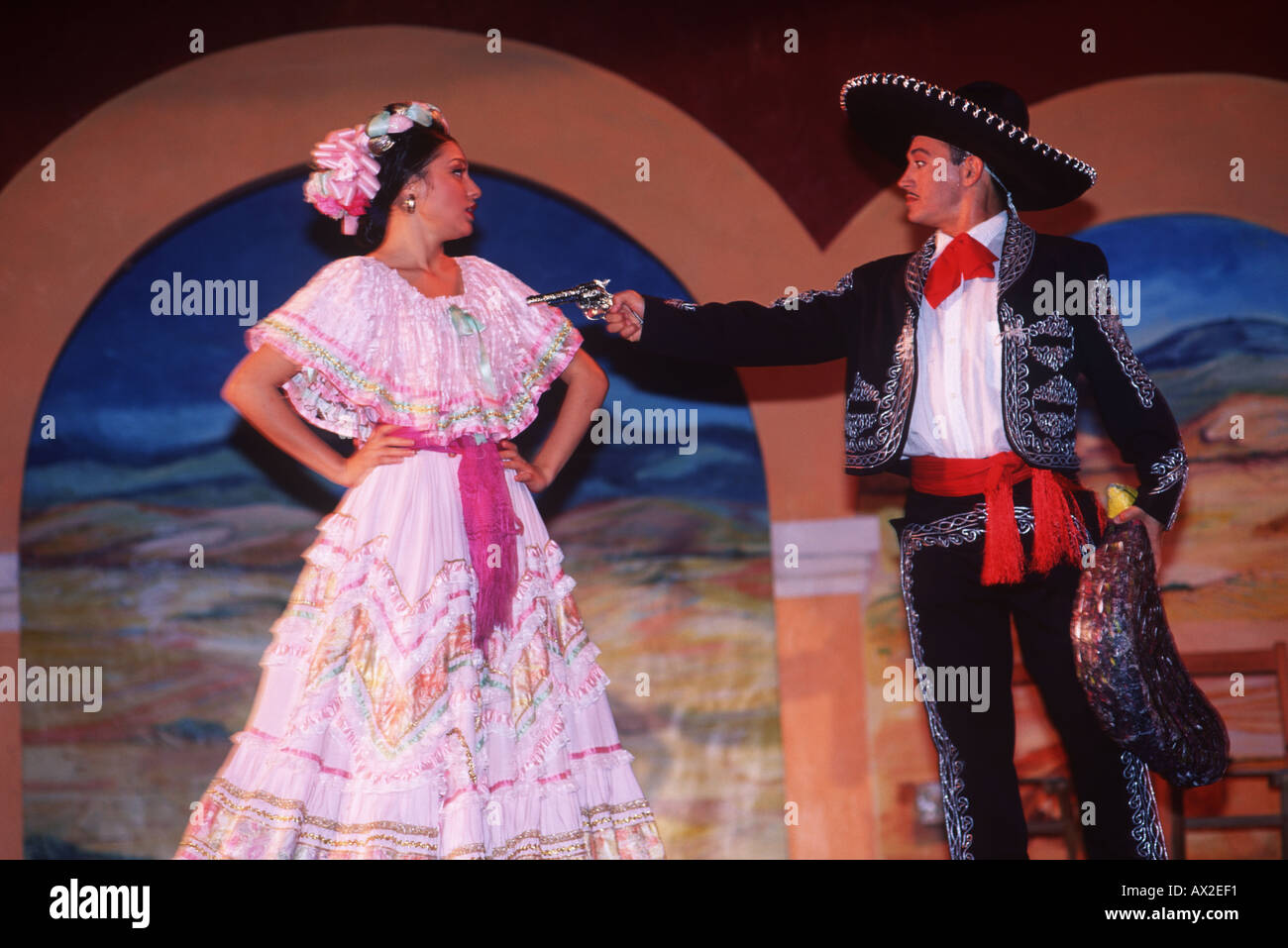 Mexico Performers perform dramatic dance theatre Stock Photo - Alamy