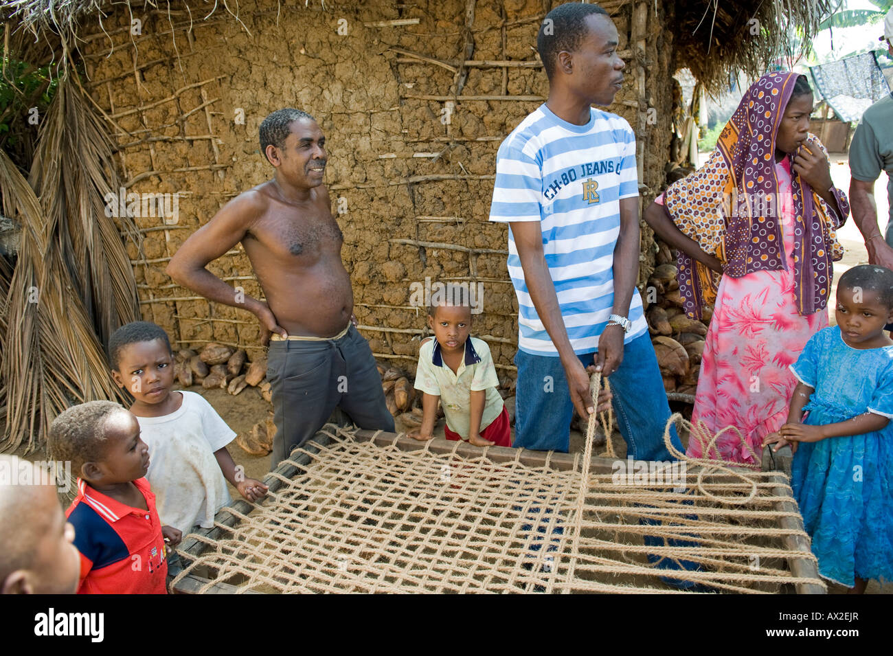 Zanzibar people of an inland village Stock Photo - Alamy