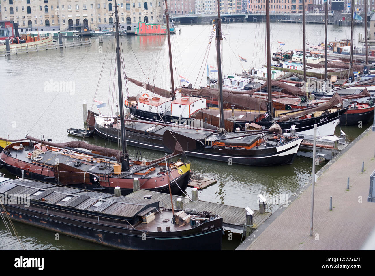 Quiet river parked boats hi-res stock photography and images - Alamy