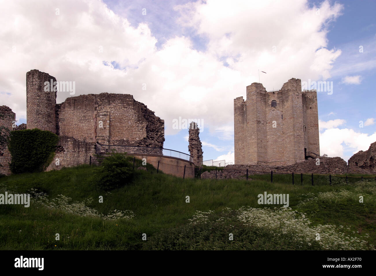 Conisbrough Castle nr Doncaster South Yorkshire the barbican and 90 ft ...
