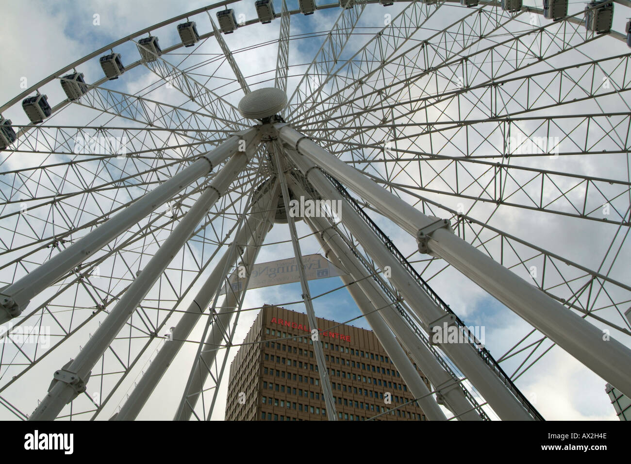 Sunley Tower and Millennium Wheel Piccadilly Square Stock Photo - Alamy