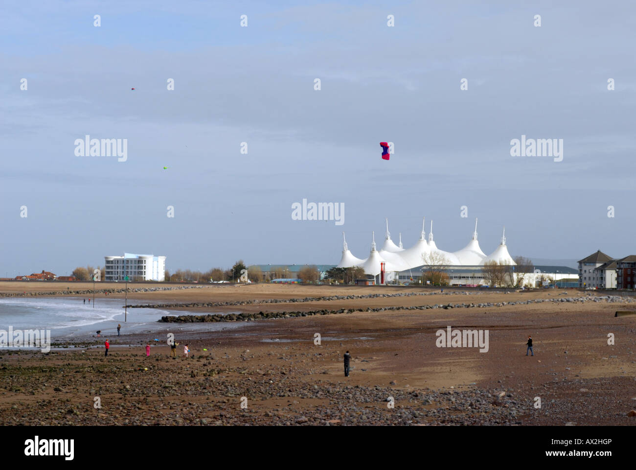 Distant view of Butlins Holiday complex and the BlueSkies luxury ...