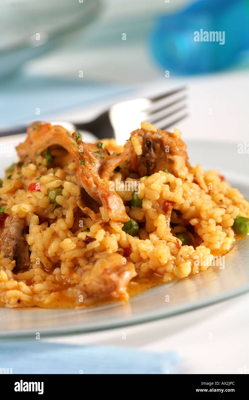 Rice with rabbit Stock Photo - Alamy