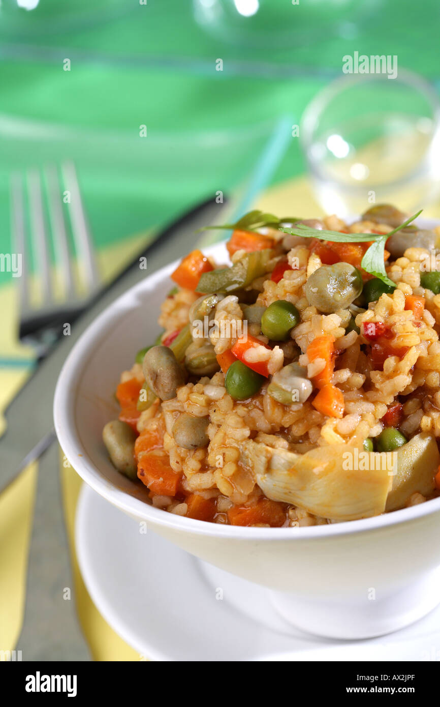 Rice with vegetables Stock Photo - Alamy