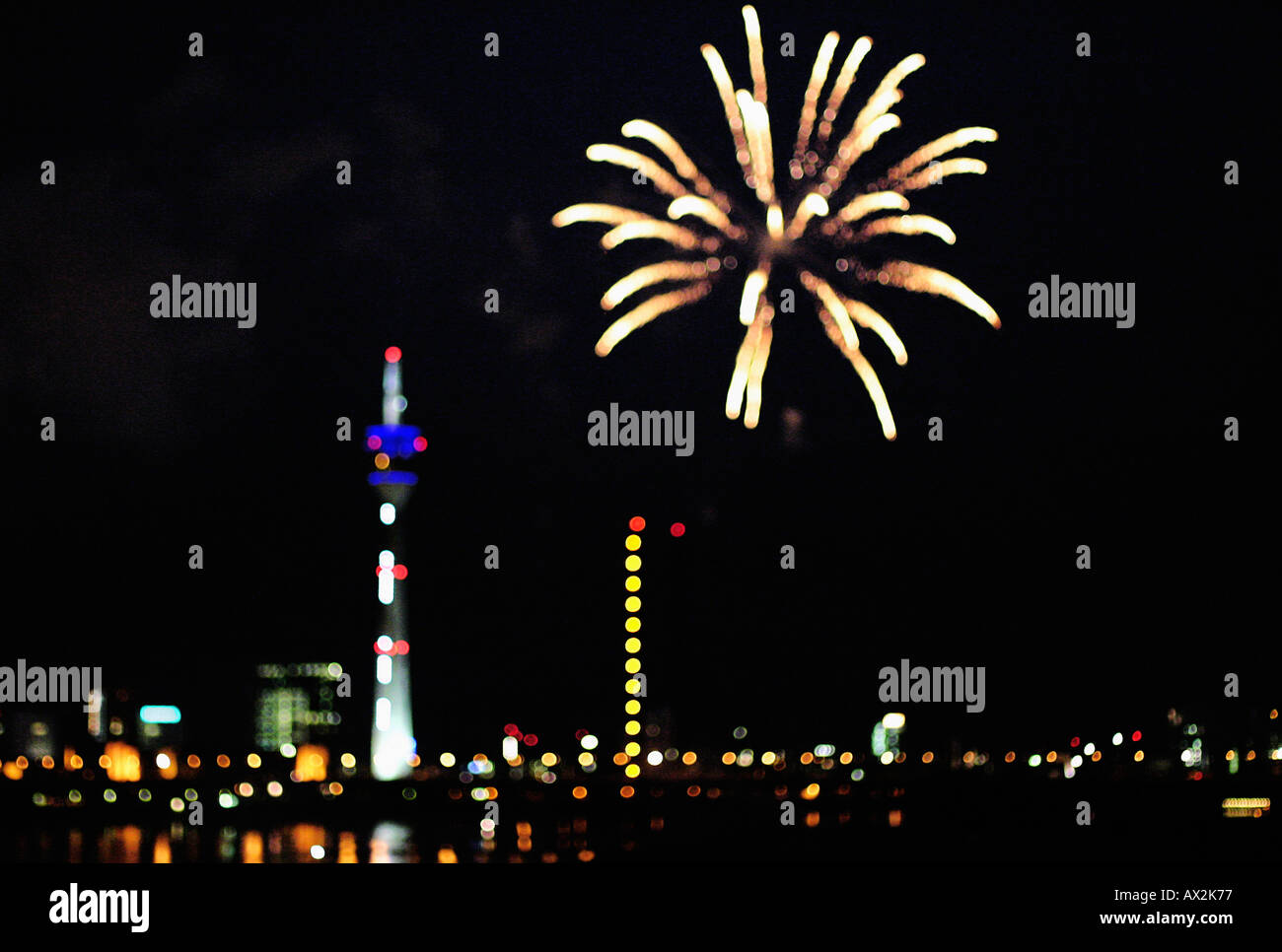 Fireworks over Duesseldorf Germany Stock Photo - Alamy