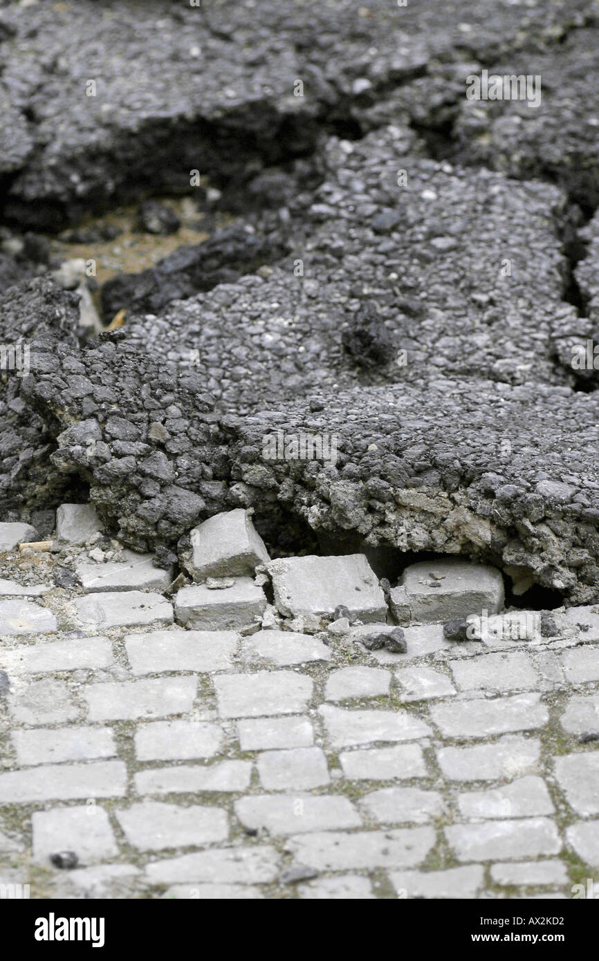 Cobblestone and concrete Stock Photo - Alamy