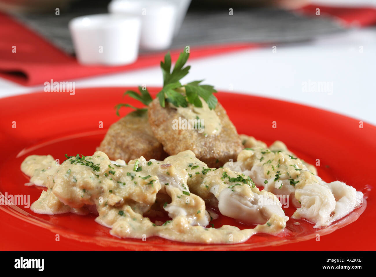 Lamb trotters king Regomir style Stock Photo - Alamy