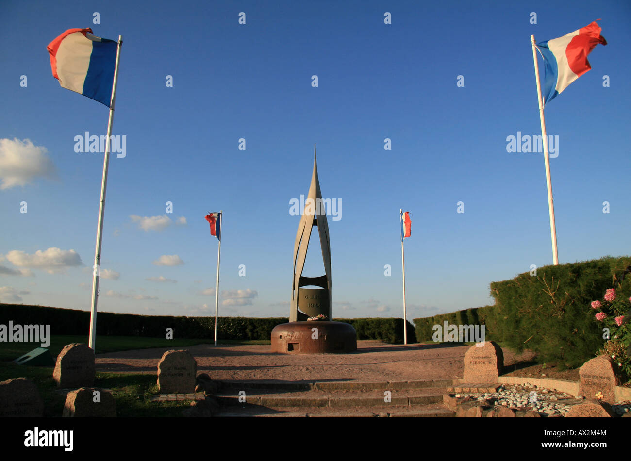 The Keiffer Flame Monument at Sword beach, Ouistreham, Normandy, France ...