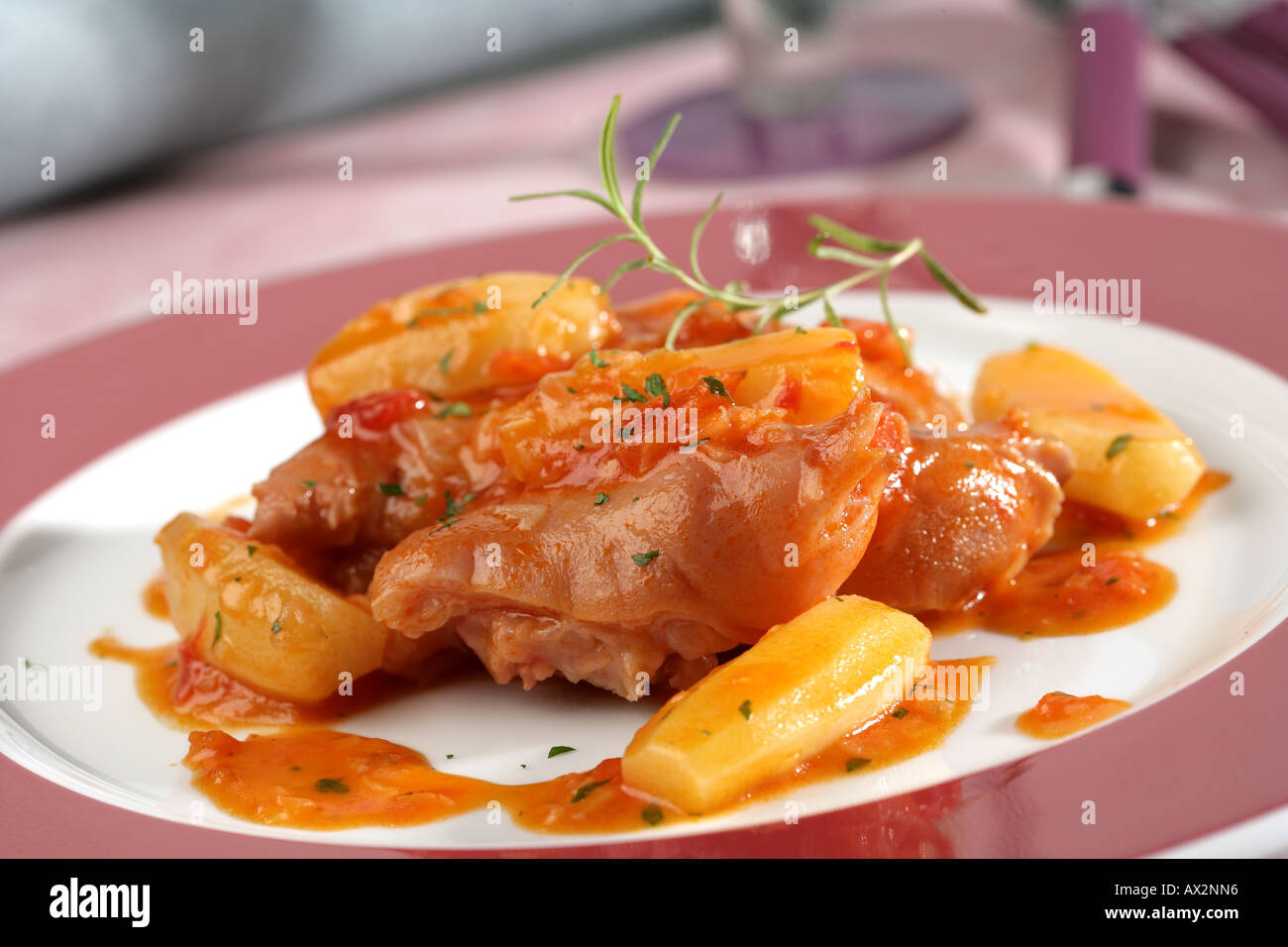 Pig s trotters with turnips Stock Photo - Alamy