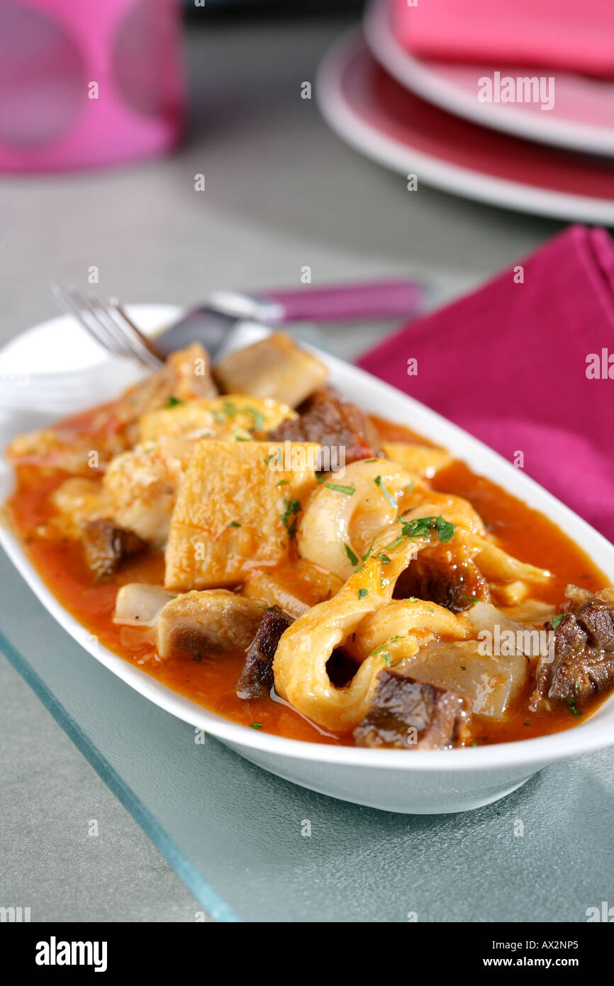 Cap i pota cheeks and tripes of pork stew Stock Photo - Alamy