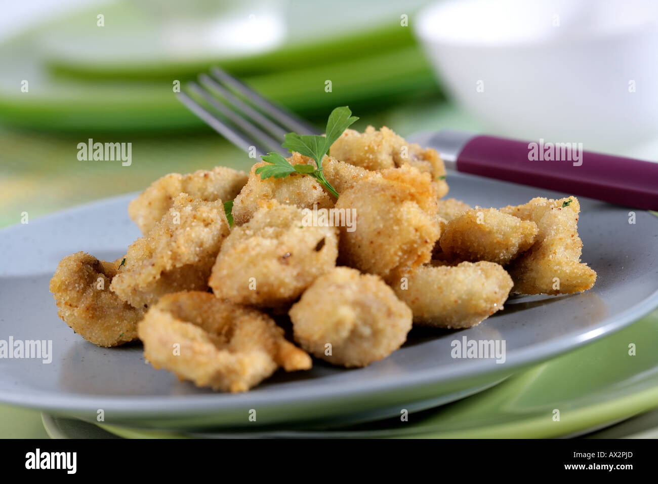 Lamb testicles battered with cookie flour Stock Photo - Alamy