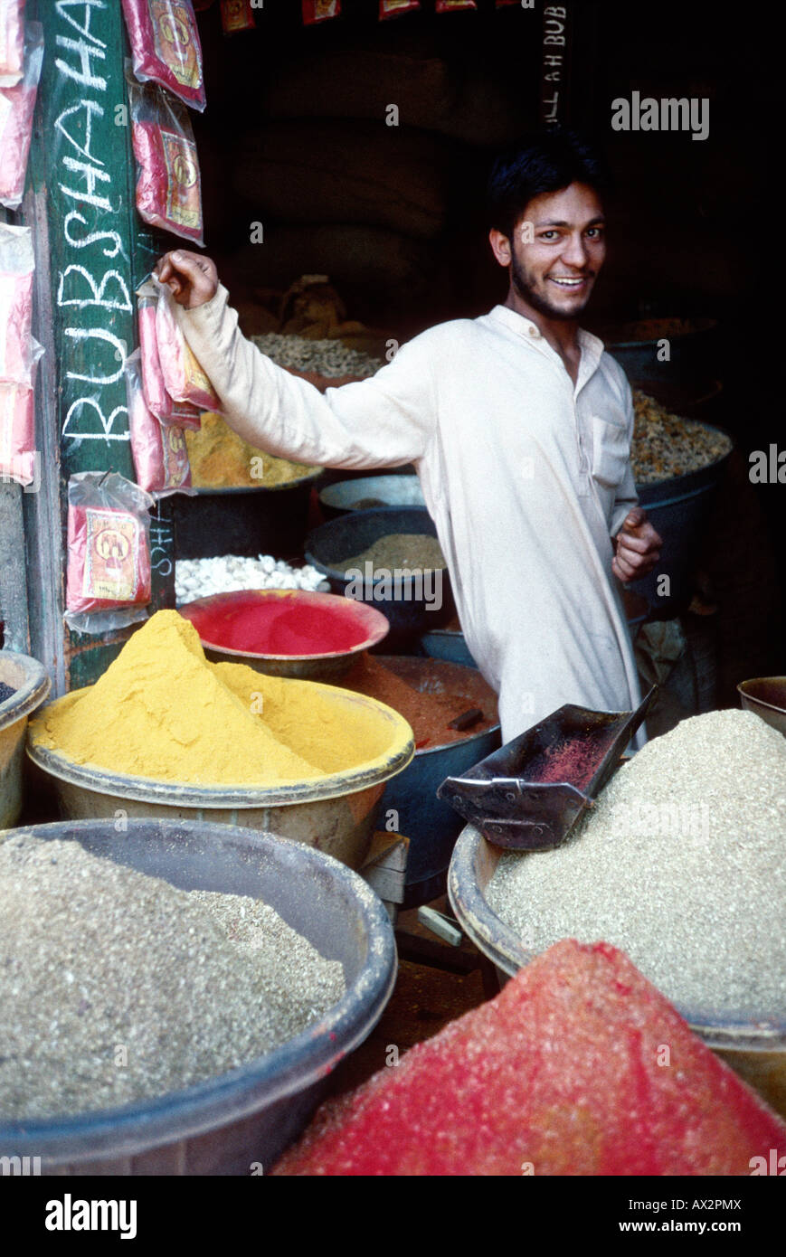 Spice seller, Rawalpindi, Pakistan Stock Photo - Alamy