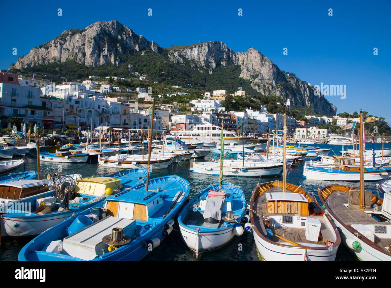 Boats in harbour at Marina Grande Capri Italy Stock Photo - Alamy