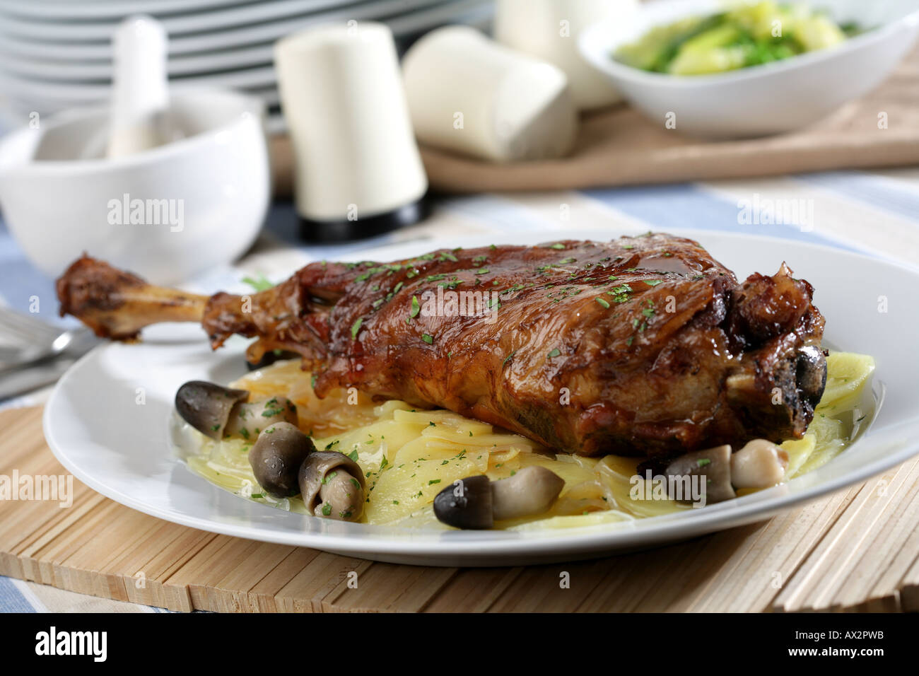 Seven hours style leg of lamb Stock Photo - Alamy